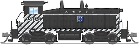 Broadway EMD NW2 Santa Fe #2404 (Zebra Stripe) DCC