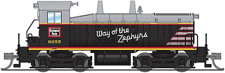 Broadway EMD SW7 Chicago, Burlington & Quincy #9255 DCC N Scale Model ...