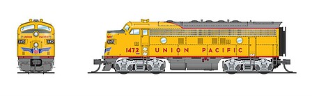 Broadway EMD F7 A & B units Union Pacific #1472/1472C DCC