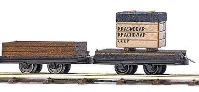 Busch Transport Wagons (2) HO Scale Model Train Freight Car #12207