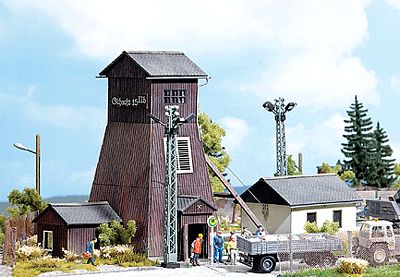 Busch Mine Head Kit HO Scale Model Railroad Building #1476