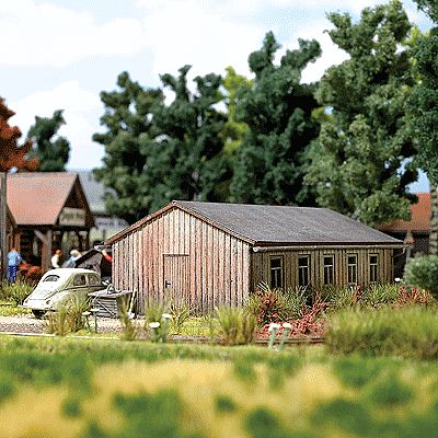 Busch Wood Barracks/Bunkhouse - Kit (Laser-Cut Wood) HO Scale Model ...