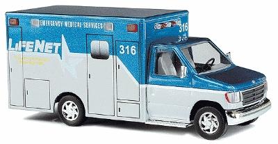 Busch Emergency Vehicles - Ford E-350 Paramedic Life Net EMS (metallic ...