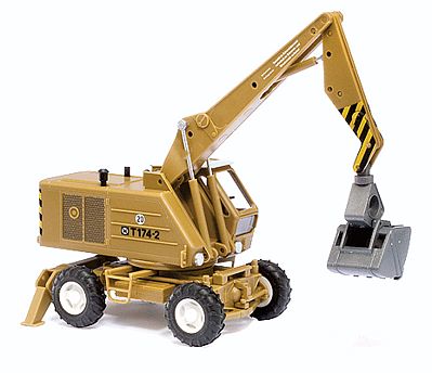 Busch T174-2 Rubber-Tired Construction Crane Clamshell Bucket HO Scale ...