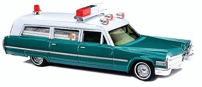 Busch Emergency Cadillac Station Wagon Ambulance Green - HO-Scale #42912