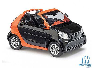 Busch Smart Fortwo black HO Scale Model Railroad Vehicle #50774