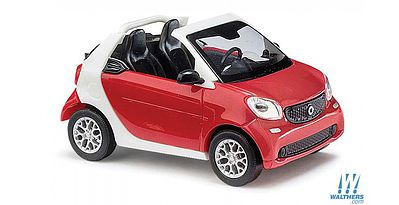 Busch Smart Fortwo Red HO Scale Model Railroad Vehicle #50778