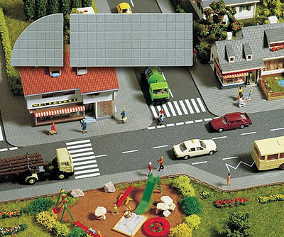 Busch Pavement for roadways (14 piece set ) HO Scale Model Railroad ...