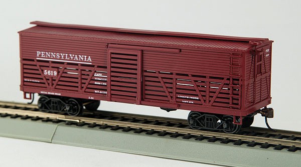 Con-Cor OT Cattle Car Pennsylvania RR HO Scale Model Train Freight Car ...