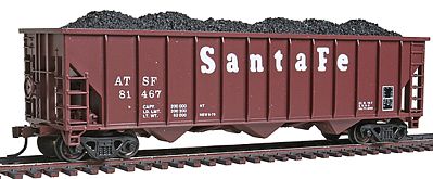 Con-Cor Santa Fe 100-Ton 12-Panel 3-Bay Hopper HO Scale Model Train ...