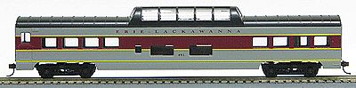 Con-Cor 72' Streamlined Vista Dome Erie Lackawanna HO Scale Model Train ...