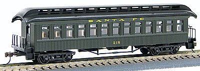 Con-Cor 1880s Wood Open-Platform Coach Santa Fe HO Scale Model Train ...