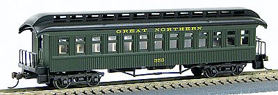 Con-Cor 1880s Wood Open-Platform Coach Great Northern HO Scale Model ...