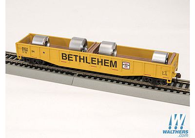 Con-Cor 54' Gondola with coils Bethlehem HO Scale Model Train Freight ...
