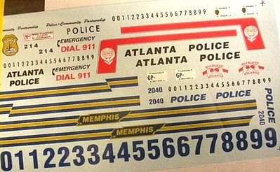 Chimney IN, GA, & TN State Trooper Police Decals Plastic Model Car ...