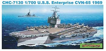 Cyber USS Enterprise CVN-65 1969 Plastic Model Aircraft Carrier Kit 1/ ...