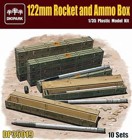 Diopark 1/35 122mm Rockets & Ammo Boxes (10) (New Tool) #35019