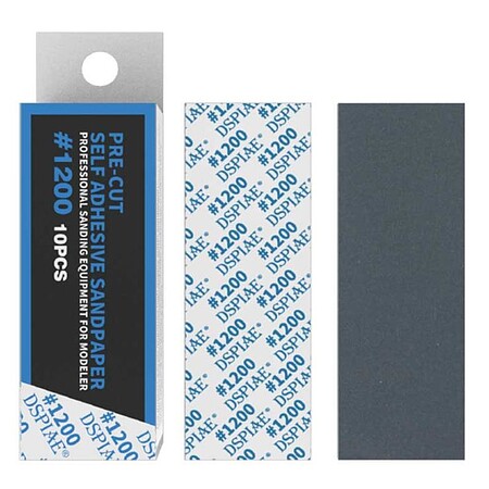 Dspiae 1200 Grit Pre-Cut Adhesive Sandpaper (10)
