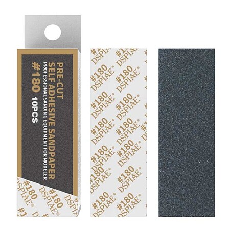 Dspiae 180 Grit Pre-Cut Adhesive Sandpaper (10)