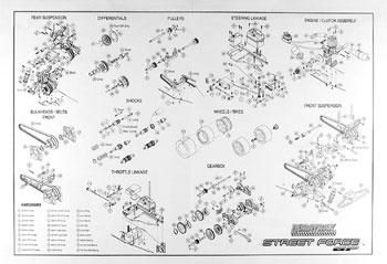 Dura-Trax Parts List/Exploded View Nitro Street Force GP #dtxz1080