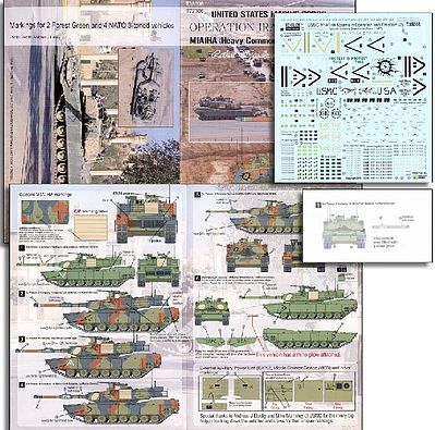Echelon USMC M1A1HA Abrams OIF Pt.2 (Re-Issue) Plastic Model Tank Decal ...