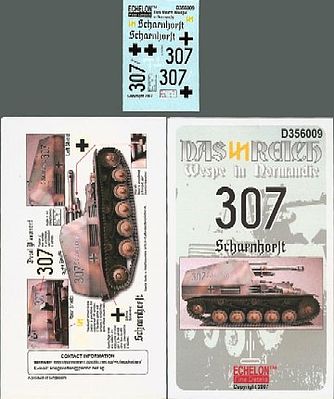 Echelon Das Reich Wespe Normandy Plastic Model Tank Decal 1/35 Scale ...