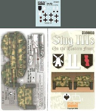 Echelon StuG IIIs Eastern Front Plastic Model Tank Decal 1/35 Scale #356033