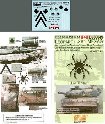 Echelon Canadian Leopard C2A1 MEXAS 1st Troop Pt2 Plastic Model Tank ...