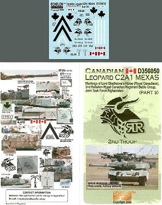 Echelon Canadian Leopard C2A1 MEXAS 2nd Troop Pt3 Plastic Model Tank ...