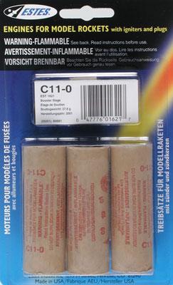 Estes C11-0 Model Rocket Booster Engines (3) Standard Rocket Motor #1621