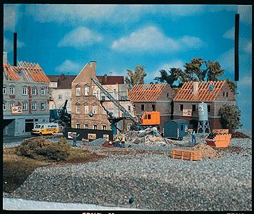 Faller Townhouse Under Demolition with Excavator HO Scale Model ...