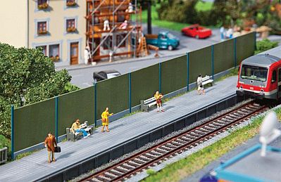 Faller Concrete Noise Barrier Wall Kit HO Scale Model Railroad ...