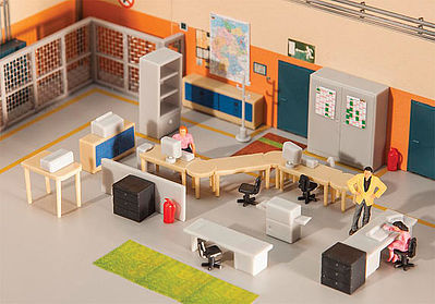 Faller Office Furnishings Set HO Scale Model Railroad Building ...