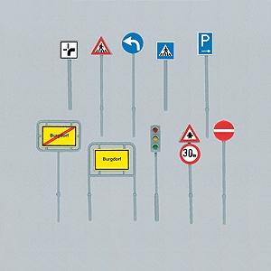 Faller International Traffic Sign Set HO Scale Model Railroad Road ...
