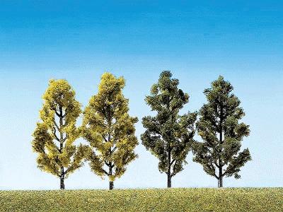 Faller Deciduous Trees - 2 Birch & 2 Poplar Trees HO Scale Model ...