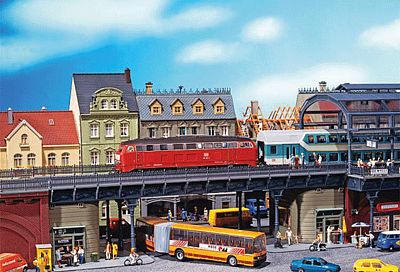 Faller S-Bahn City Bridge Kit - 14-1/8 x 6-3/8 x 3-7/8'' 36 x 16 x 10cm ...