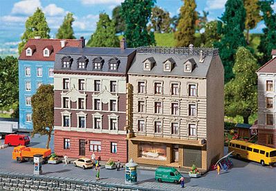 Faller Two Town Houses Kit N Scale Model Railroad Building #232312