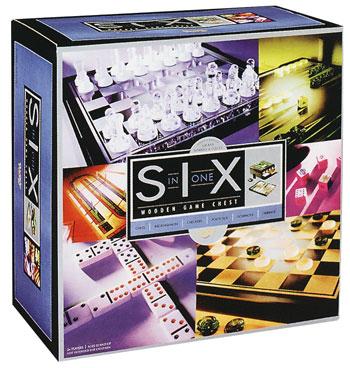 Fundex 6-in-1 Deluxe Wooden Game Chest #5399