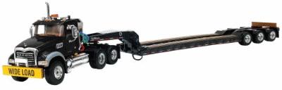First-Gear Tractor/Trailer Mack Granite MP w/Tri-Axle Lowboy Trailer ...