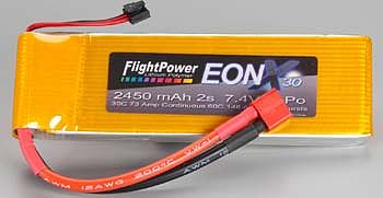 Flight-Power LiPo EONX 30 2S 7.4V 2450mAh 30C #eonx30-24502s