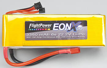 Flight-Power LiPo EONX 30 6S 22.2V 3350mAh 30C #eonx30-33506s