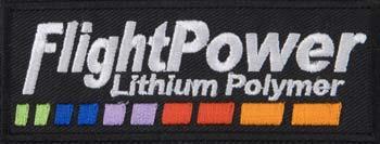 Flight-Power FlightPower Embroidered Badge Black 3.5x2 #fpfbadges