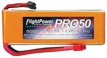 Flight-Power LiPo Pro50 4S 14.8V 5000mAh 50C #fpwp5101