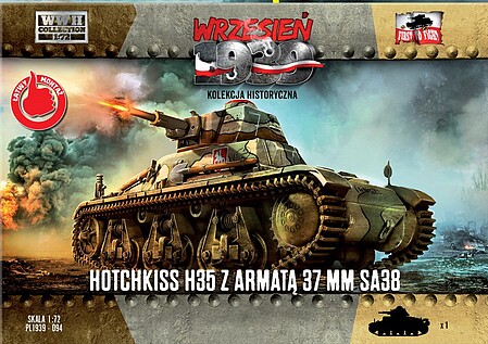 First-To-Fight WWII Hotchkiss H35 Tank w/37mm SA38 Gun