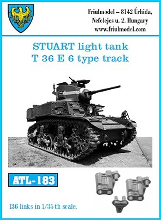 Fruilmodel Stuart Light Tank T36 E6 Type Track (136) Plastic Model ...