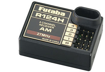 Futaba R124H 4-Ch AM Rx 27MHz w/o Crystal #futl0450
