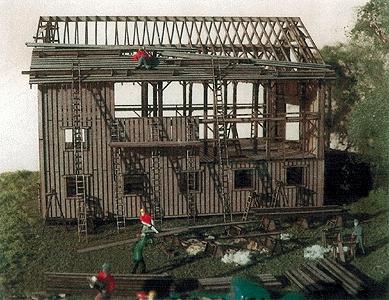 GCLaser Partially Built Barn Kit (Laser-Cut Wood)