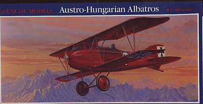 Glencoe Austro Hungarian Albatros BiPlane Plastic Model Airplane Kit 1/ ...
