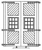 Grandt 6'6''x14'6'' Engine House Doors & Hinges (4) HO Scale Model ...