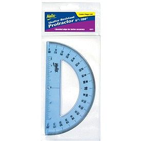 Helix-Art 6'' 180-Degree Professional Plastic Protractor #12071